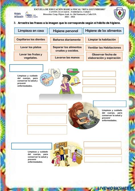 Hábitos De Higiene Interactive Activity For Cuarto Grado 42 Off