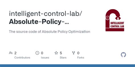 Github Intelligent Control Lababsolute Policy Optimization The
