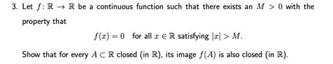 solved 3 let f r r be a continuous function such that