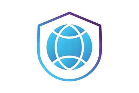 Shield With Globe Icon Vector Graphics ~ Creative Market