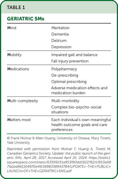 Prioritizing The 5ms In Geriatric Care A Holistic Approach To Care Of