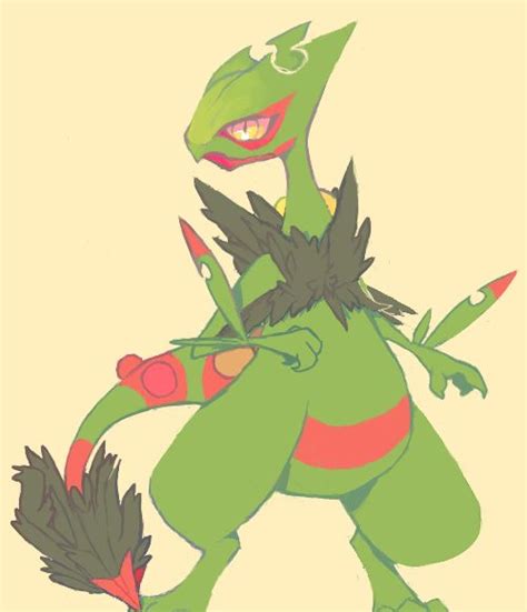 A Mega Sceptile For My Friend Syndeux In An Art Trade Were Doing