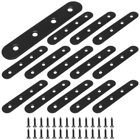 Swzhai 14 Pcs Straight Flat Brace Stainless Steel Straight