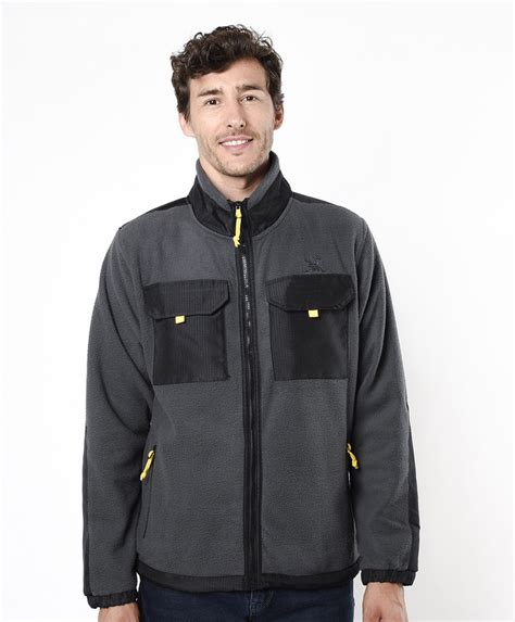 Chaqueta Hombre Polar Doble Bolsillo Tricot