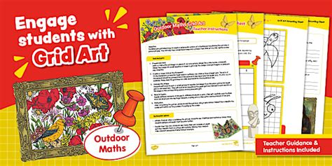 Outdoor Maths Grid Art Teacher Made Twinkl