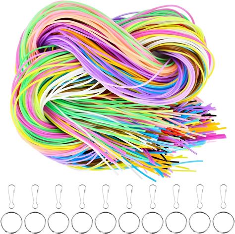 220pcs Scoubidou Fils Elastique Cordon Fil Scoubidou Scoobidoo Fil De