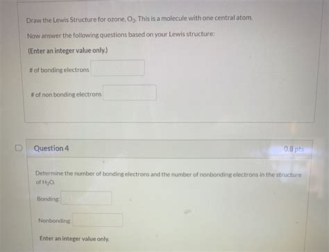 Solved Draw The Lewis Structure For Ozone O3 This Is A