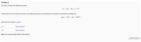 Solved Problem 4 25 Points Consider The Differential