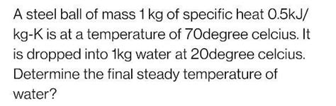Answered E Final Steady Temperature O Bartleby