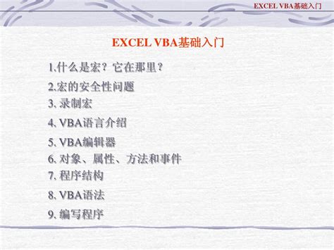 Excel Vba基础入门word文档在线阅读与下载文档网