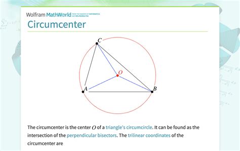 Circumcentre Circumcenter Calculator Circumcenter Of Triangle