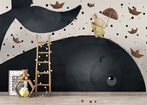 Muravie Big Whale And Bunny 3d Wallpaper