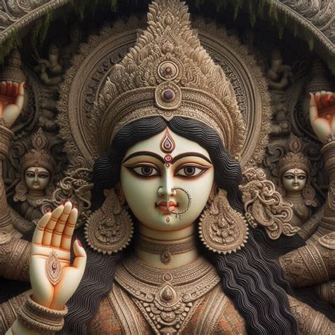 Worship Debi Durga Ma For Courage And Strength In Life Premium Ai