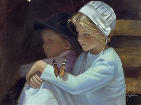 Lot Nancy Noel Signed Amish Girl Lithograph