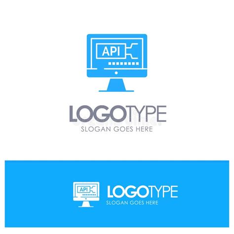 Computer Code Coding Education Blue Logo Vector Stock Vector