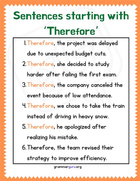 How To Use Therefore Correctly Grammar Guru