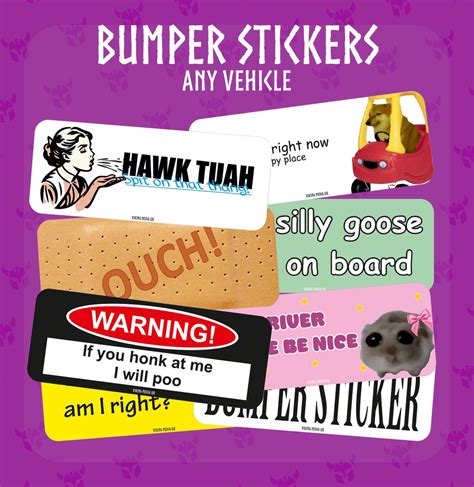 Funny Meme Themed Car Bumper Stickers Hilarious And Trendy Vinyl