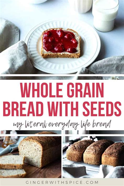 Moms Whole Grain Bread With Seeds Ginger With Spice