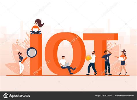 Iot Internet Things Devices Connectivity Concepts Network Flat Style People Stock Vector By ©ann