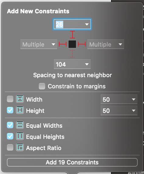 Ios Add Constraints To Side By Side Four Buttons Stack Overflow
