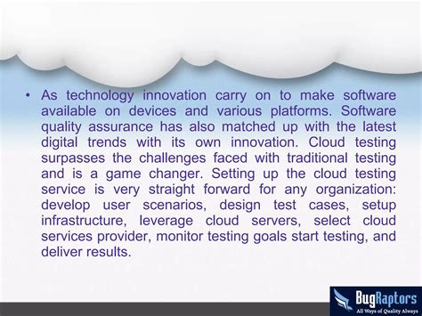 cloud testing the future of software testing ppt
