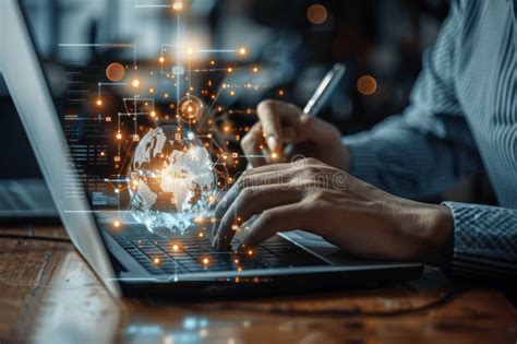 businessman engaging in ai driven data analysis and digital marketing