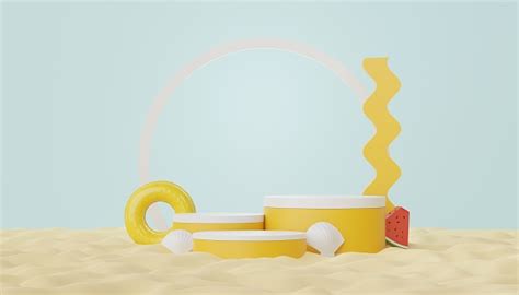3d 연단은 여름 개념으로 제품 프레젠테이션을 의미합니다 화장품 광고를위한 받침대 플랫폼 0명에 대한 스톡 사진 및 기타 이미지