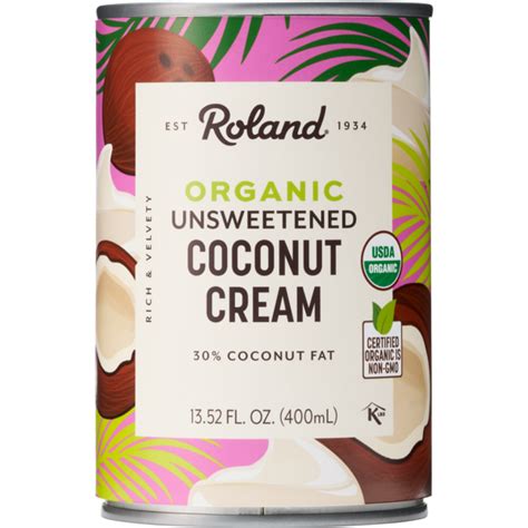 Organic Unsweetened Coconut Cream Our Products Roland Foods