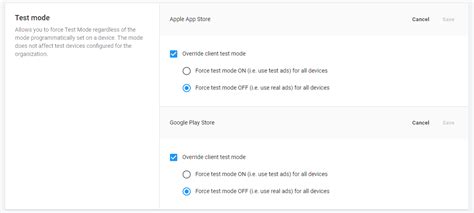 Cant Override Unity Ads Client Test Mode Unity Services Unity