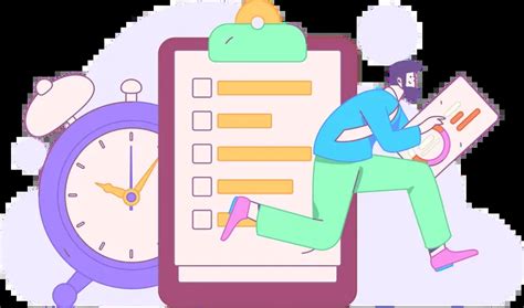 Man Running With Analysis Report While Making Task List Illustration