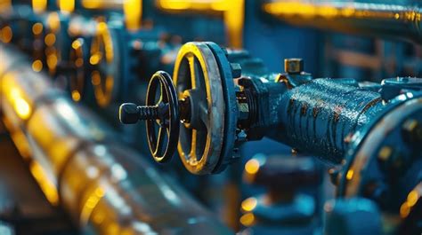 Premium Photo Closeup Of Pipeline Valves Section Technological Background With Intricate Details