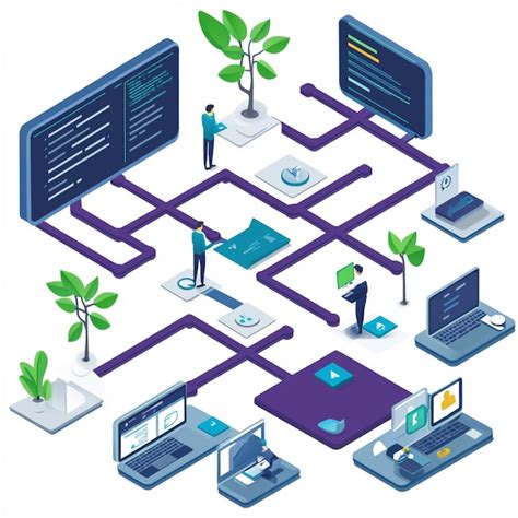 A Digital Flowchart Showing The Version Control Process For