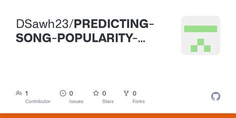GitHub DSawh PREDICTING SONG POPULARITY USING SPOTIFY DATA