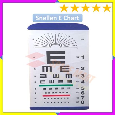 Snellen Chart Alfabet Snellen E Chart Visus Terapi Pengelihatan Alat