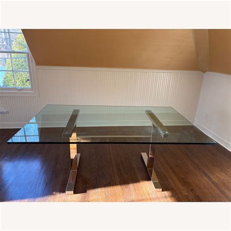 Williams Sonoma Mercer Glass Dining Table Aptdeco