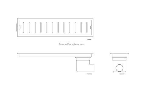 Toto Floor Drain Free Cad Drawings