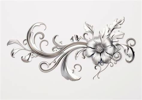 Premium Ai Image Silver Ornaments Vector