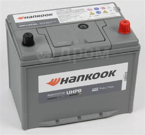 Аккумулятор Hankook 6СТ-85.0 (UMF115D26L) бортик, кальциевый, обратная ...