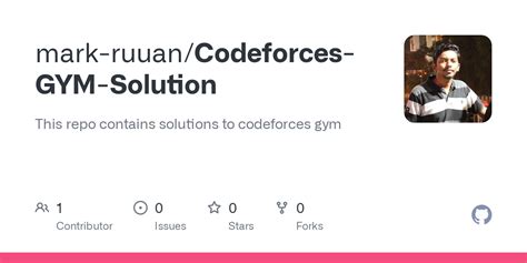 Github Mark Ruuancodeforces Gym Solution This Repo Contains Solutions To Codeforces Gym