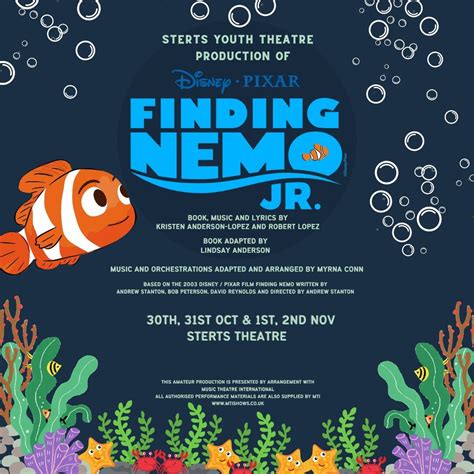 Finding Nemo Jr Sterts Youth Theatre Company At Upton Cross Pl14 5az Liskeard United
