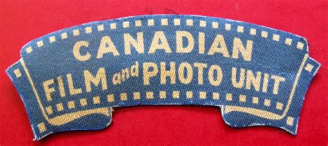 Wwii Era Canadian Army Photographers Shoulder Flash Shoulder To