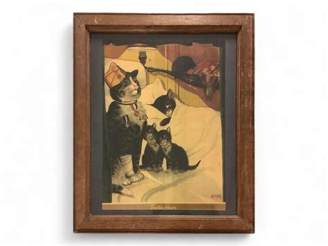 At Auction “together Again” By Charles Bracker Lithography ~ 15” X 17”