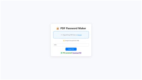 Pdf Password Maker Using Html Css And Javascript With Source Code Sourcecodester