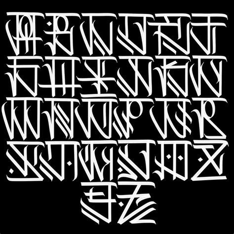 Calligraffiti Alphabet Font Di Scrittura Font Di Calligrafia Alfabeto