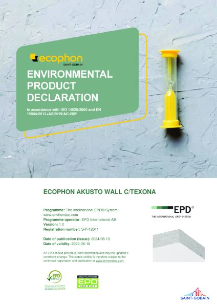 Environmental Product Declaration Certificate Akusto Wall C Texona