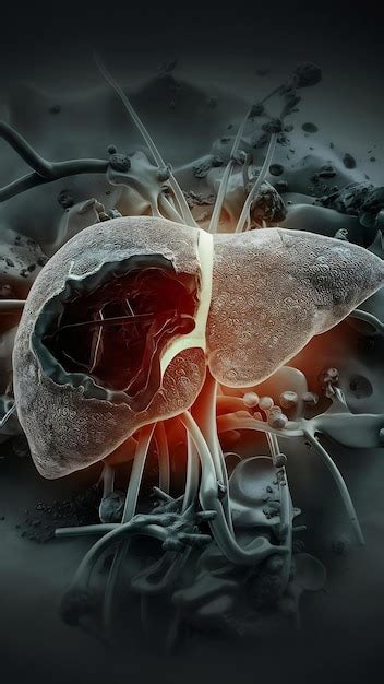 Liver Disease Concept 3d Rendering Premium Ai Generated Image