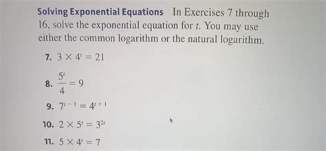 Solved Solving Exponential Equations In Exercises Through Chegg