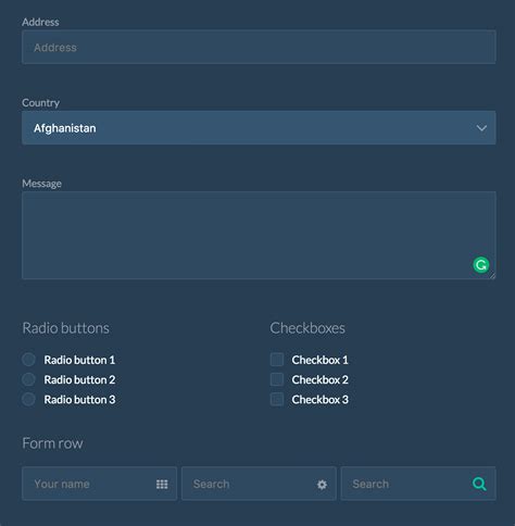 Beautiful Dark Ui Library Built On Sass Sierra