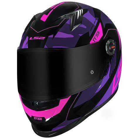 Capacete Original Ls2 Ff358 Tank Camo Purple Roxo Motobr