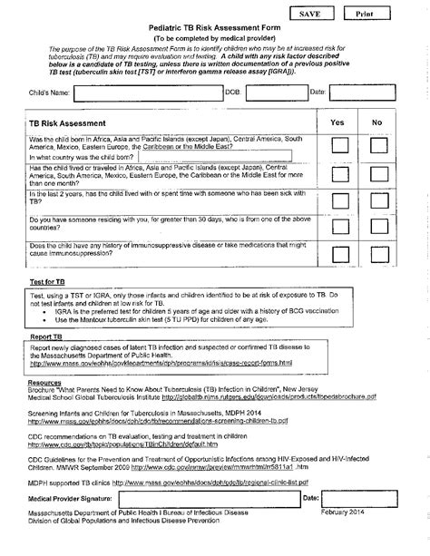 Tb Risk Assessment Fill Out Sign Online Dochub 53 Off